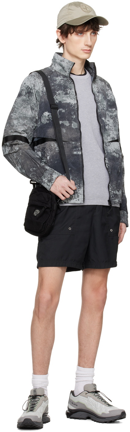 Stone Island Gray Dissolving Grid Camo Jacket Stone Island