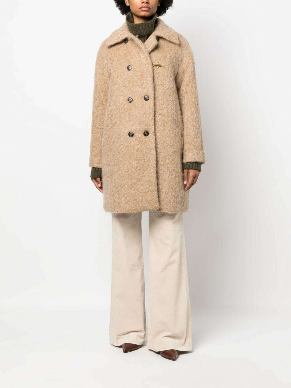 FAY - Double-breasted Wool Blend Coat Fay