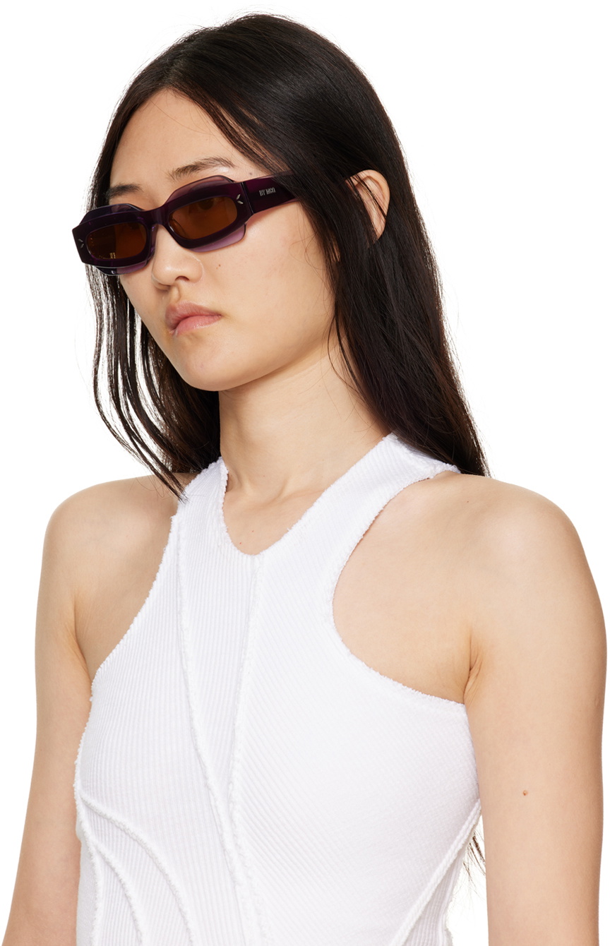 MCQ Purple Rectangular Sunglasses McQ Alexander McQueen