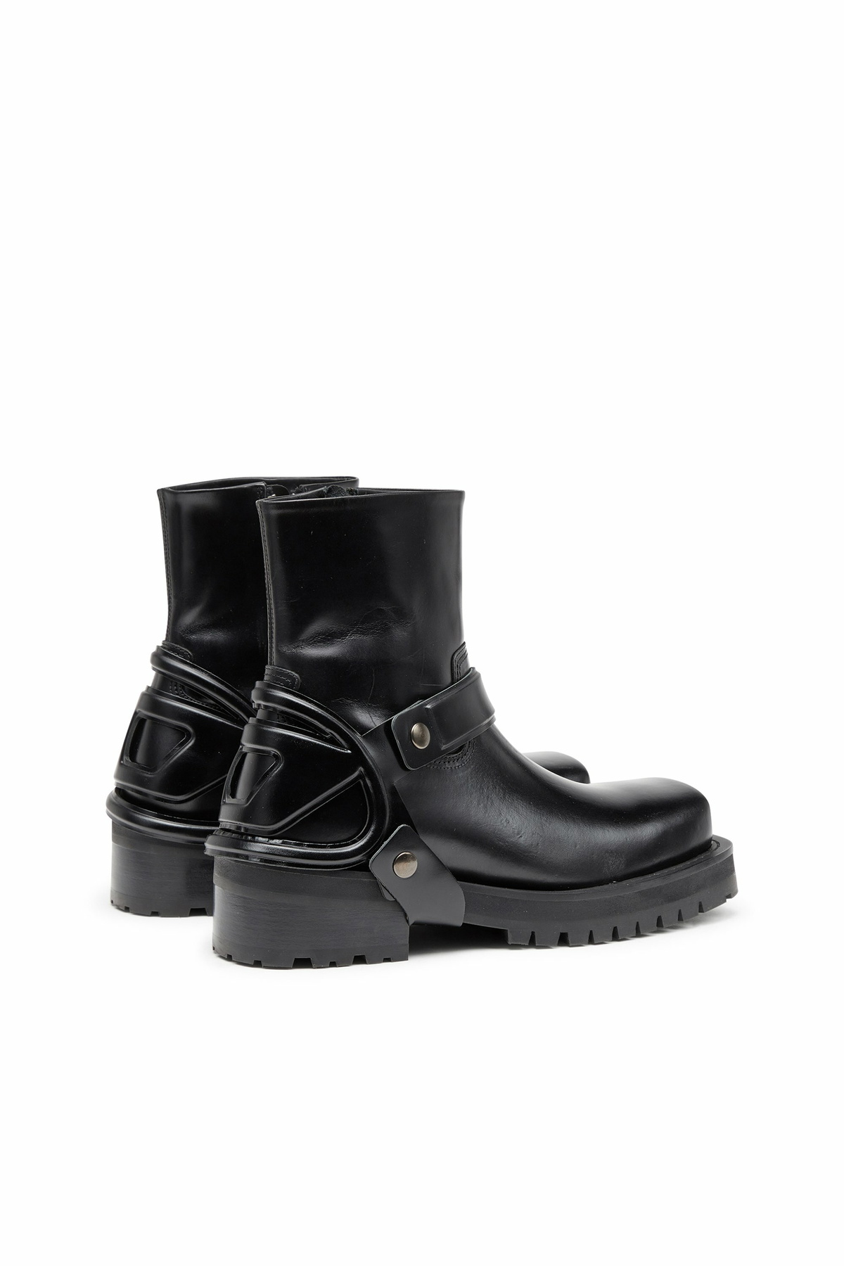 Diesel D-Texan-Harness boots in polished leather - Boots Mens in Black ...