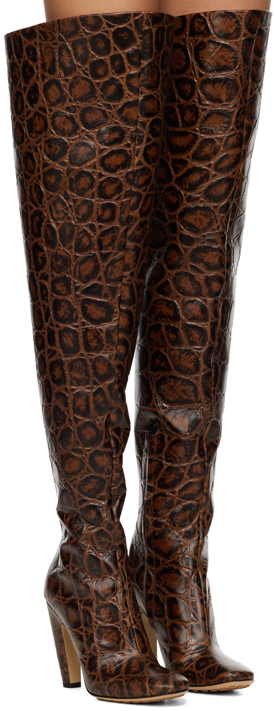 Bottega Veneta Brown Canalazzo Over-The-Knee Boot Bottega Veneta