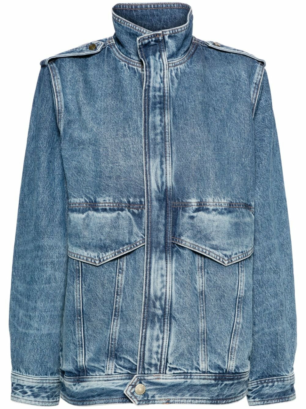 FRAME Blue Power Denim Jacket Frame Denim