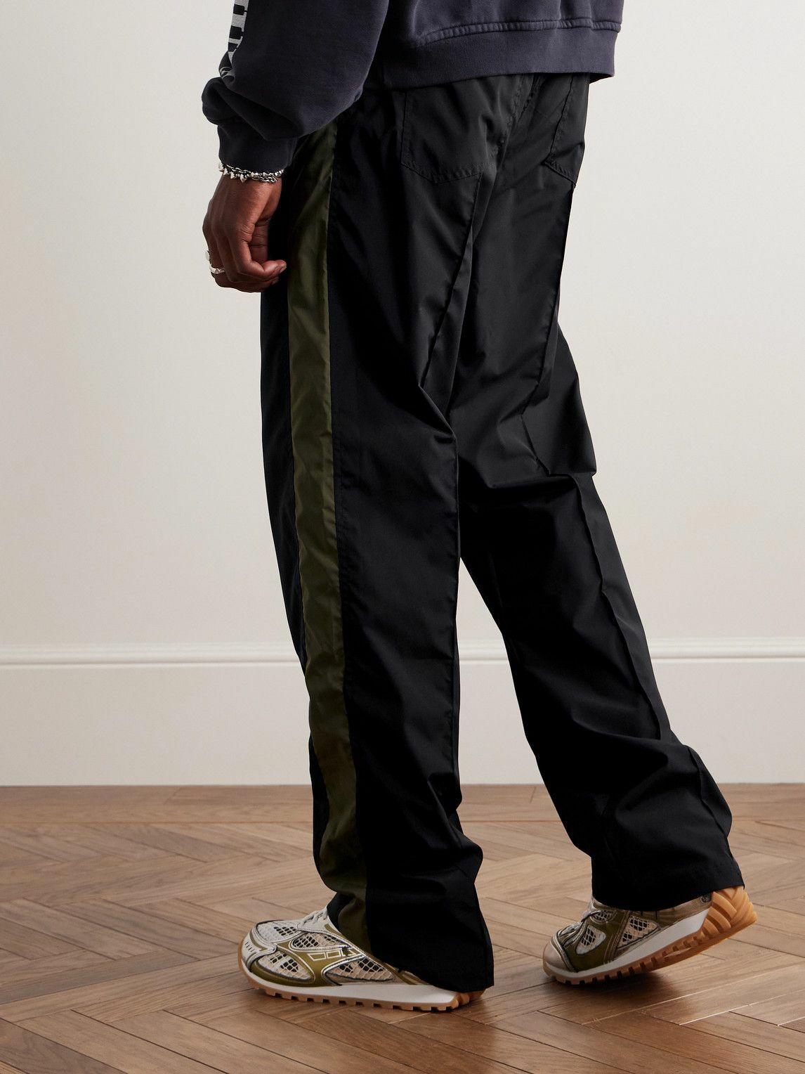 Rhude - Straight-Leg Colour-Block Logo-Print Tech-Jersey Track Pants ...