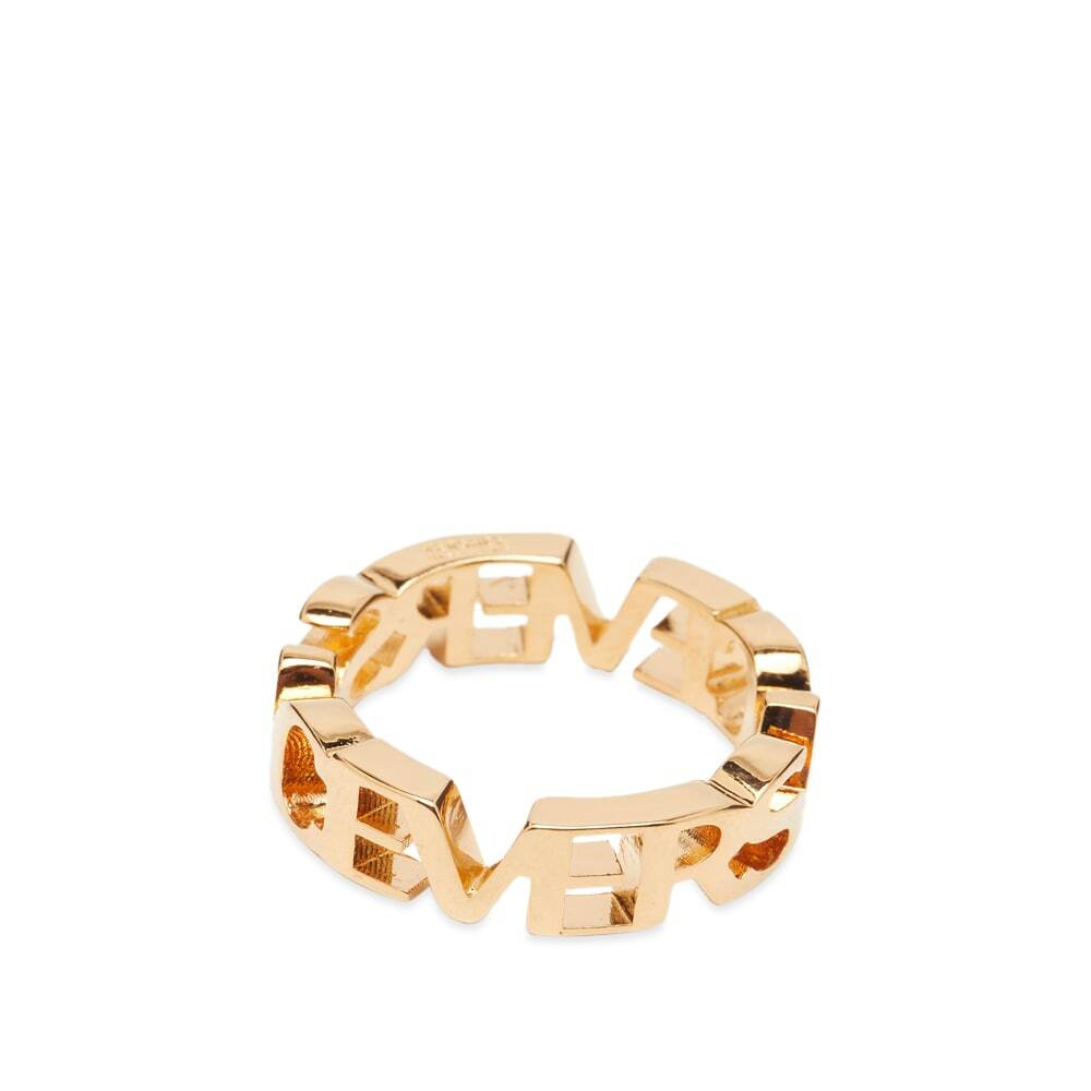 Versace Men's Logo Ring in Gold Versace