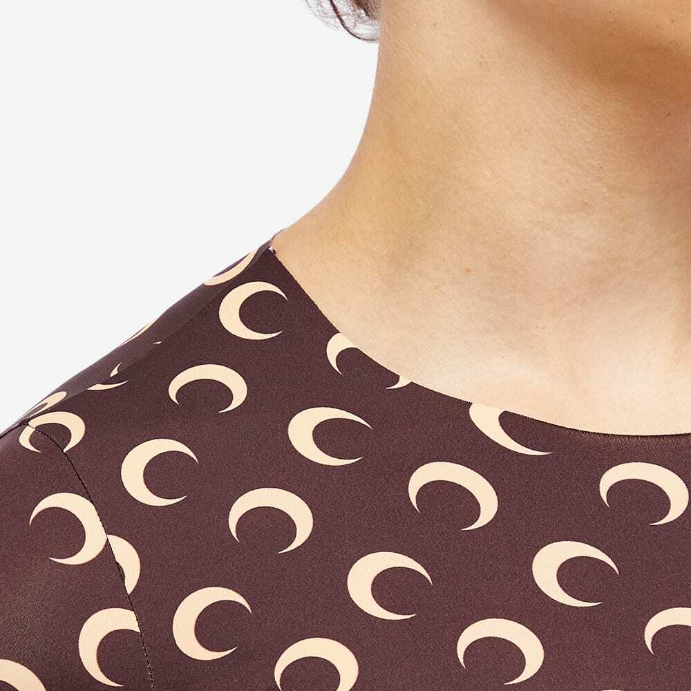 Marine Serre Women's Second Skin Moon Top in Allovermoon Brown Marine Serre