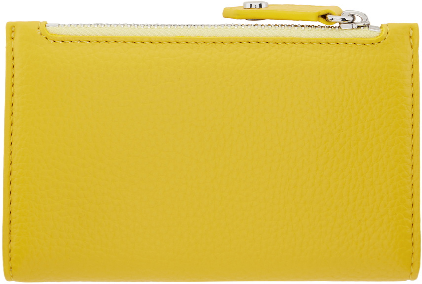 Vivienne Westwood Yellow Re-Vegan Slim Flap Card Holder Vivienne Westwood