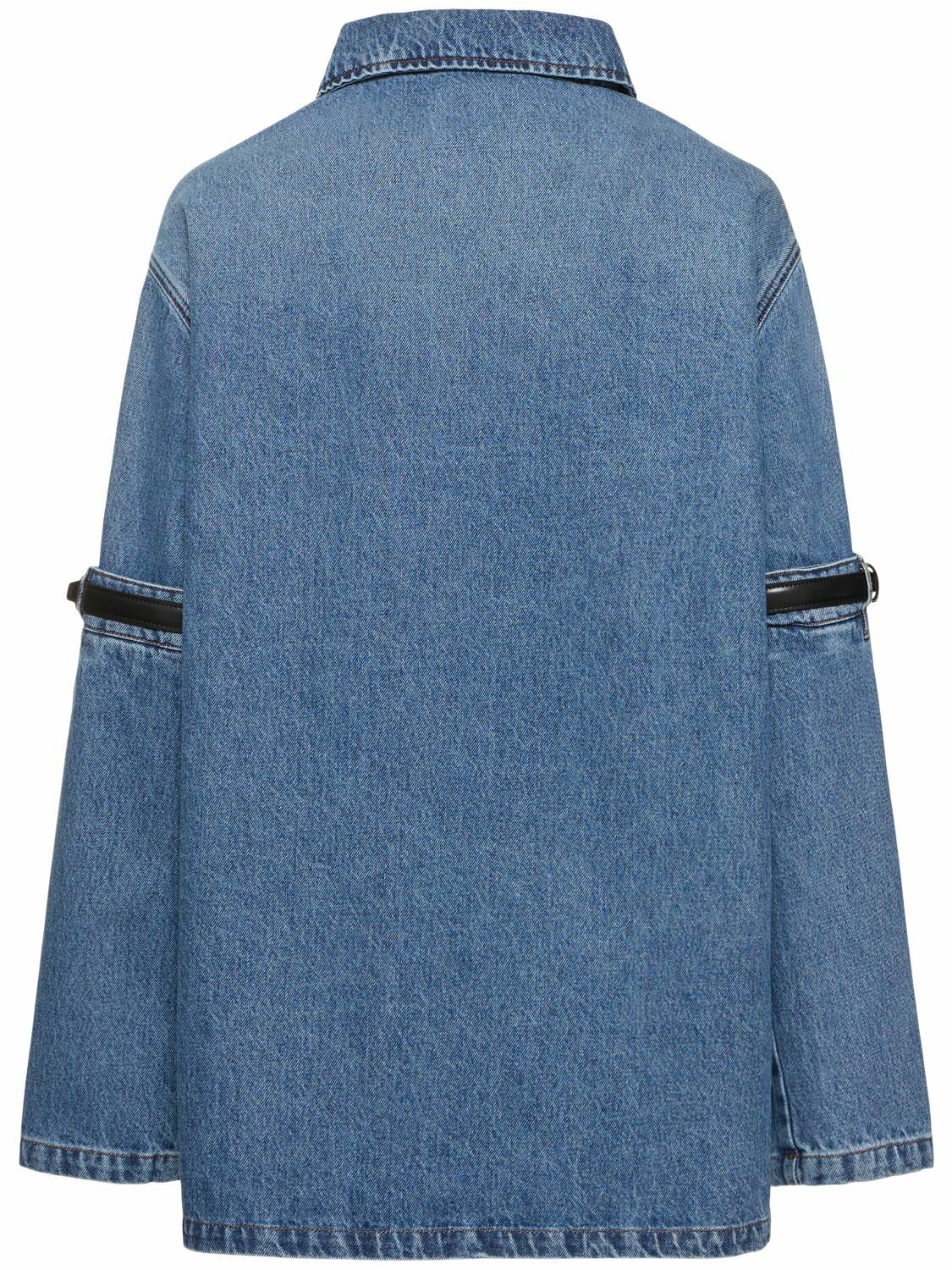 COPERNI - Open Elbow Cotton Denim Jacket Coperni