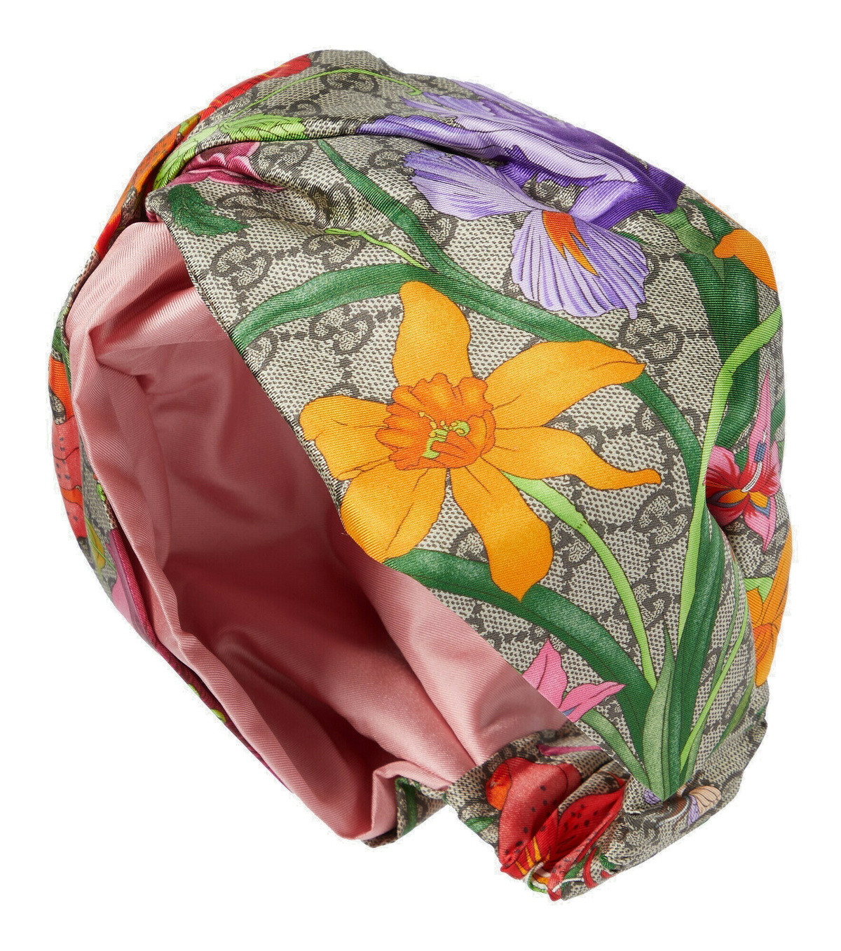 Gucci - GG Flora printed silk headband Gucci