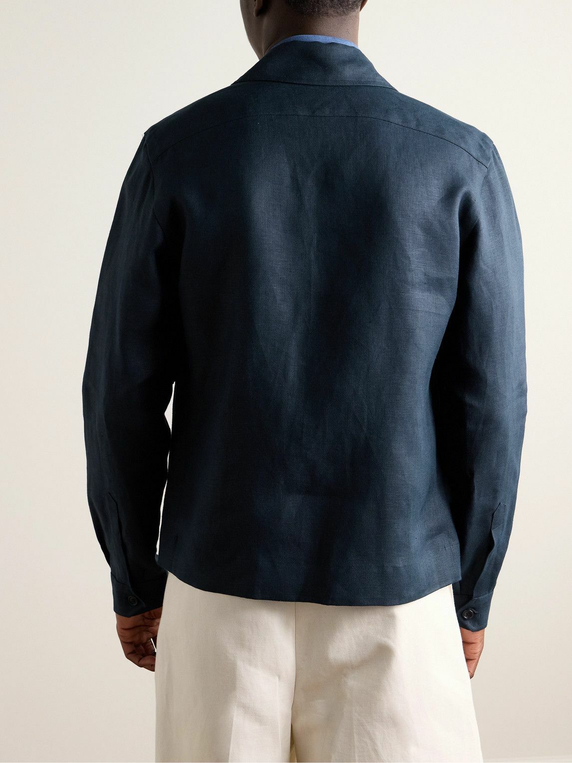 De Petrillo - Linen Jacket - Blue De Petrillo