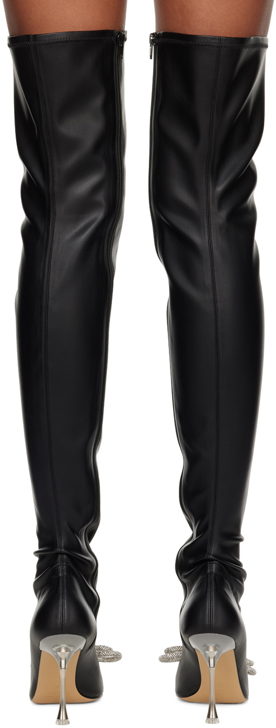 MACH & MACH Black Double Bow 100 Boots MACH & MACH