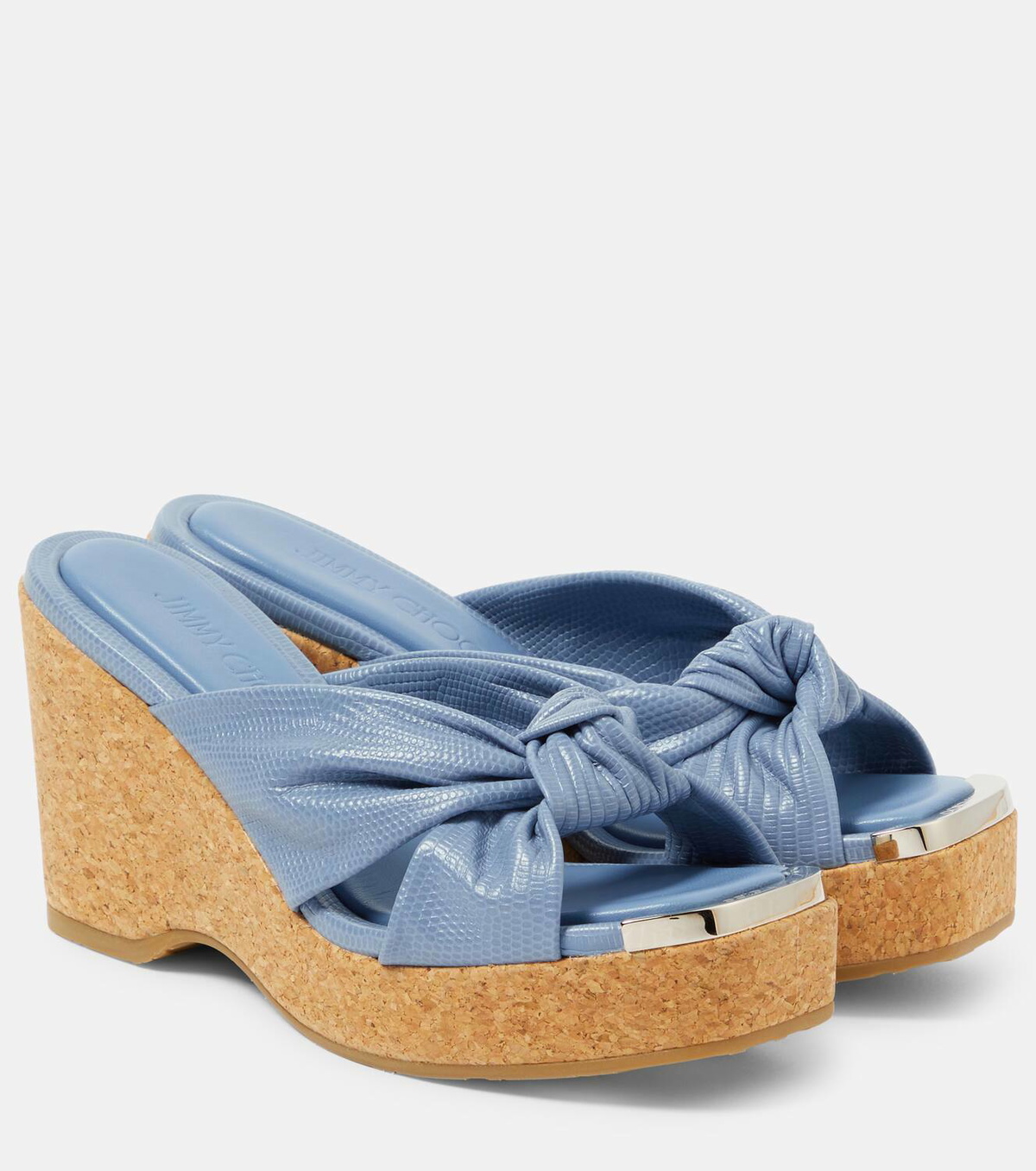 Jimmy Choo Avenue croc-effect leather wedges Jimmy Choo