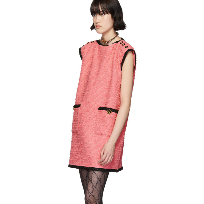 Gucci Pink Tweed GG Dress Gucci