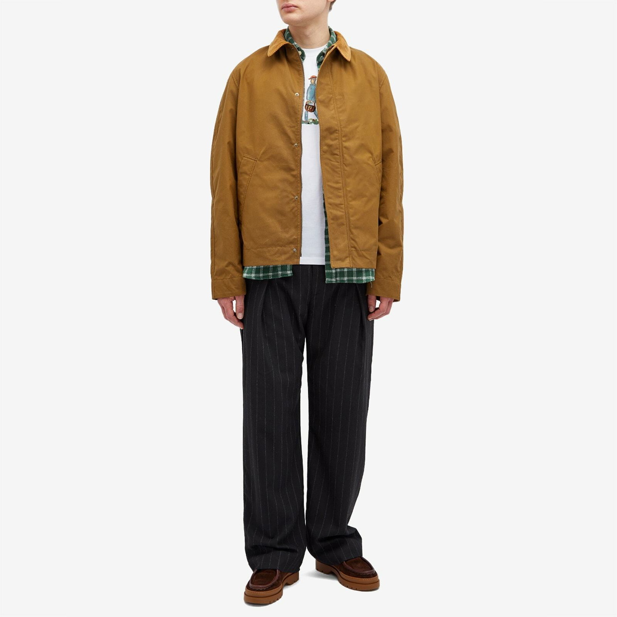 Foret Men's Row Oilskin Jacket in Army Foret