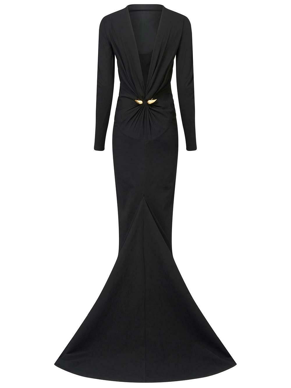 Alaia Embellished Cut-out Detailed Maxi Dress ALAÏA