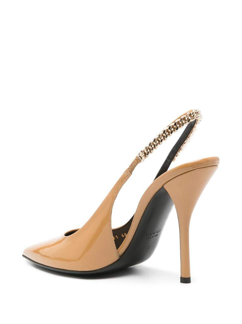 Gucci Neutral Gucci Signoria Leather Pumps Gucci