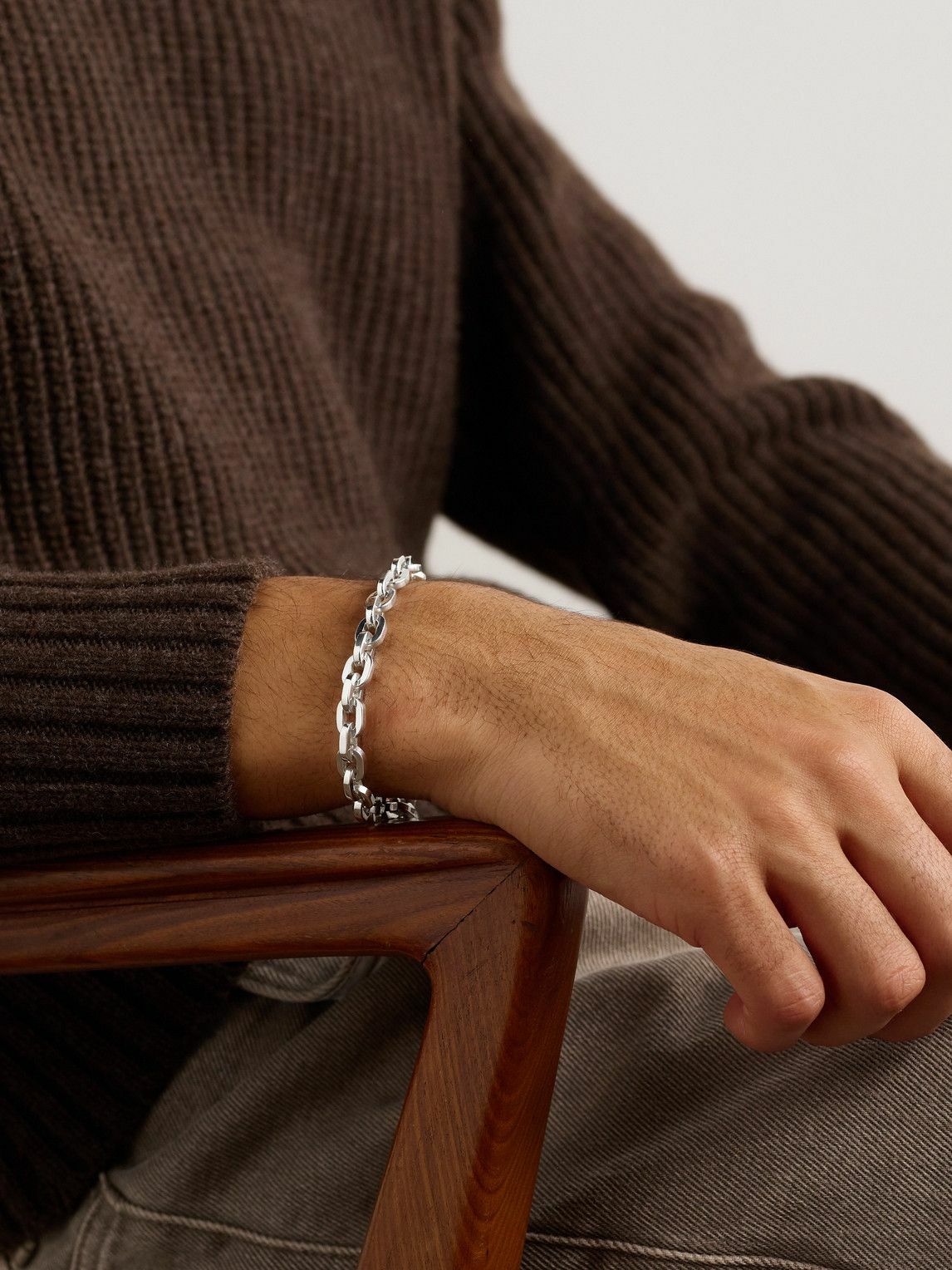 M. Cohen - Plaun Sterling Silver Chain Bracelet - Silver M.Cohen