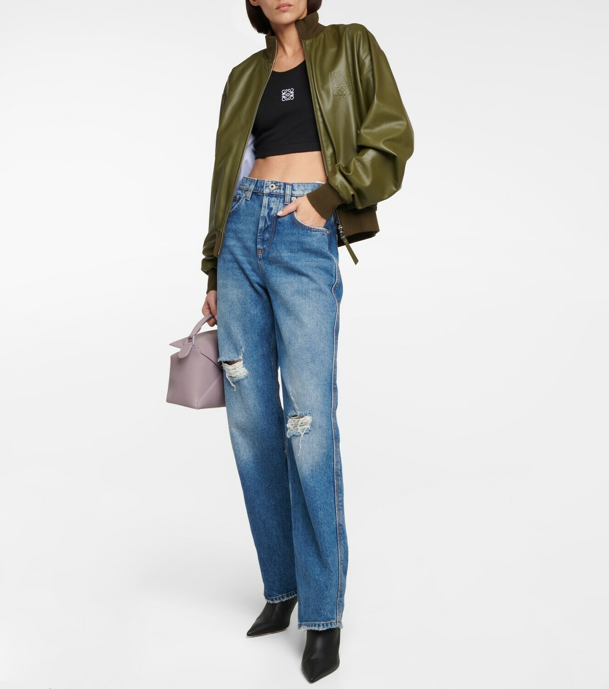 Loewe - Anagram cotton crop top Loewe