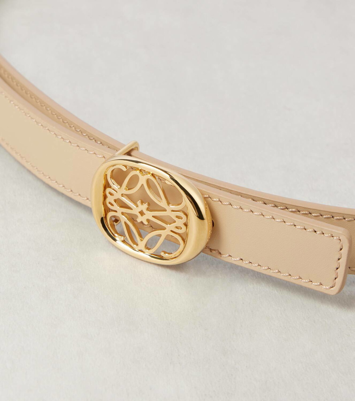 Loewe Anagram Ellipse reversible leather belt Loewe