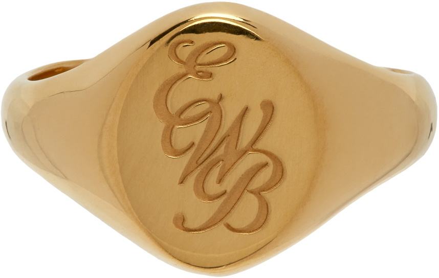 Ernest W. Baker Gold 'EWB' Signet Ring Ernest W. Baker