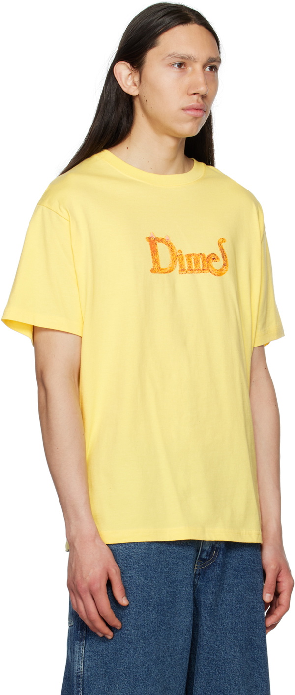 Dime Yellow Classic Cat T-Shirt Dime