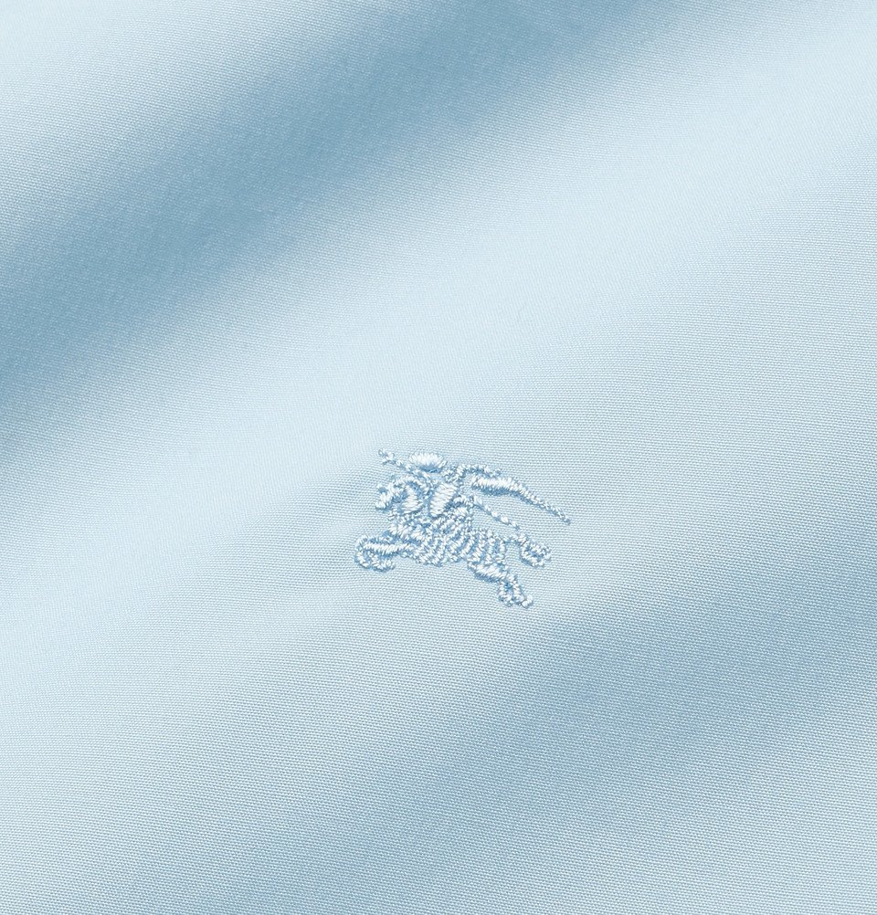Burberry - Stretch-Cotton Poplin Shirt - Light blue Burberry