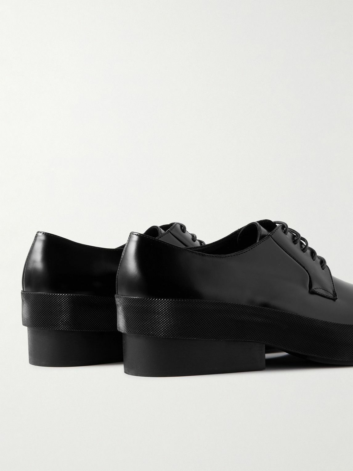 Raf Simons - Glossed-Leather Derby Shoes - Black Raf Simons
