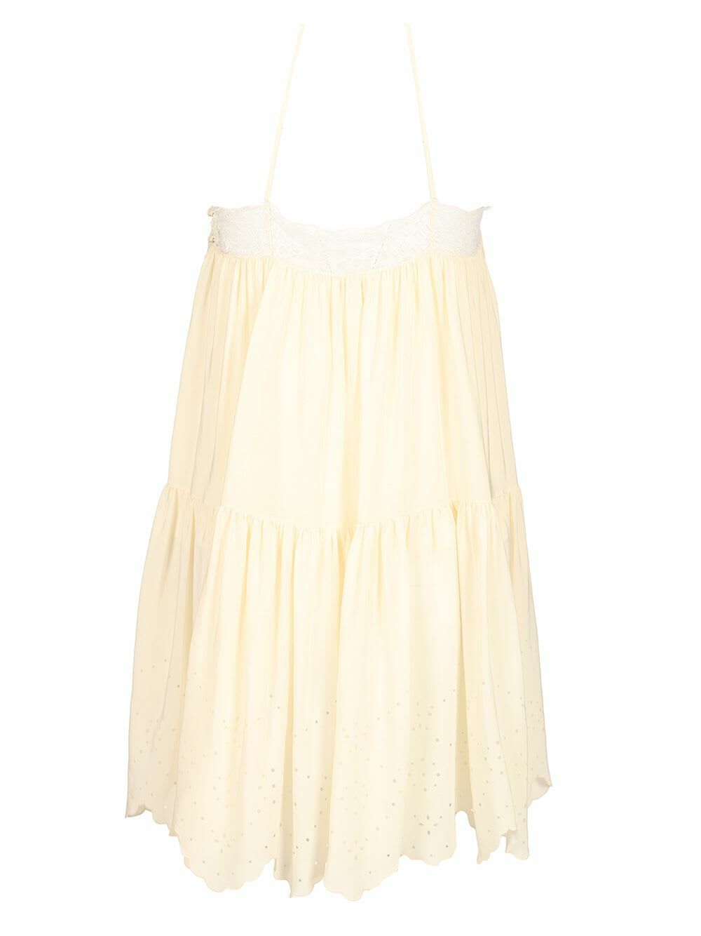Chloé Mini Dress With Lace Chloe