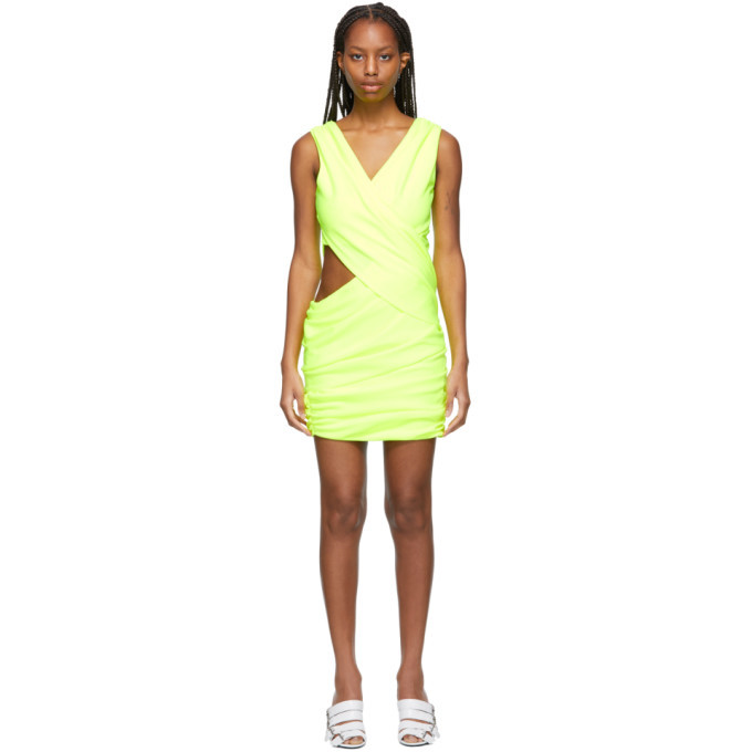Balmain Yellow Draped Dress Balmain
