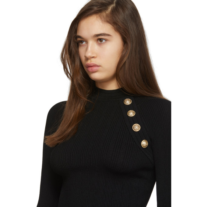 Balmain Black Knit Bodysuit Balmain