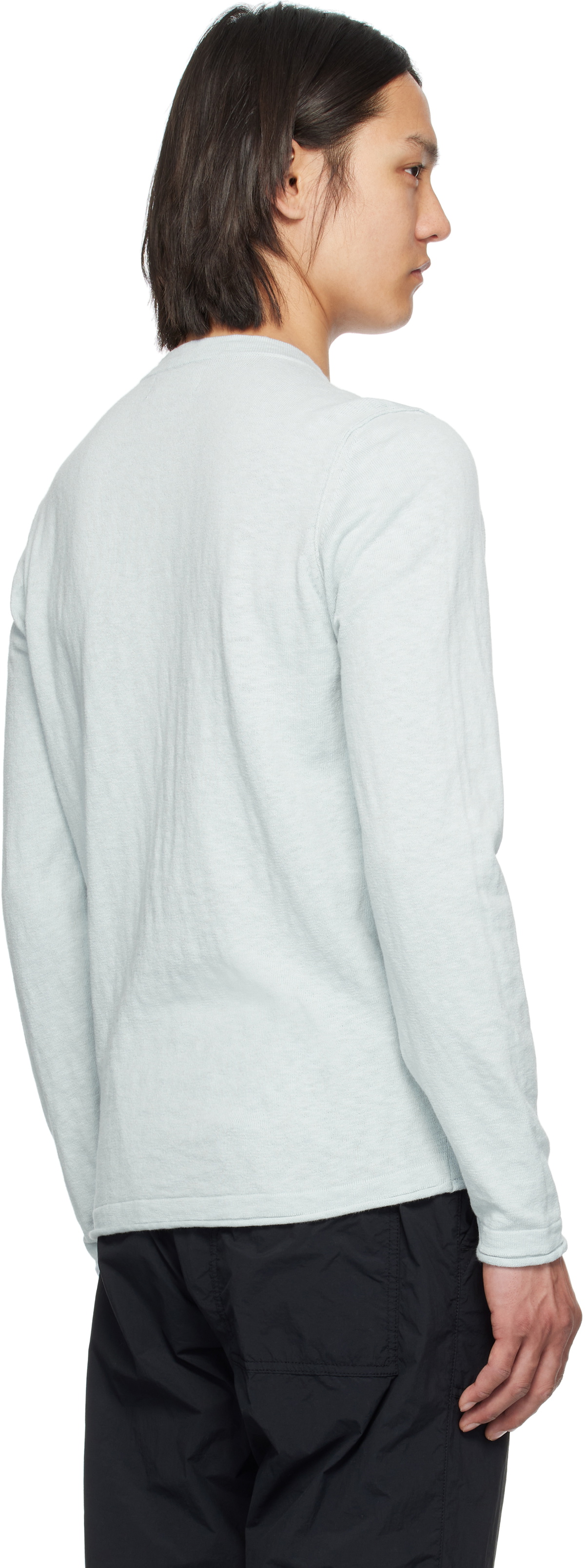 Stone Island Blue Cotton Nylon Sweater Stone Island