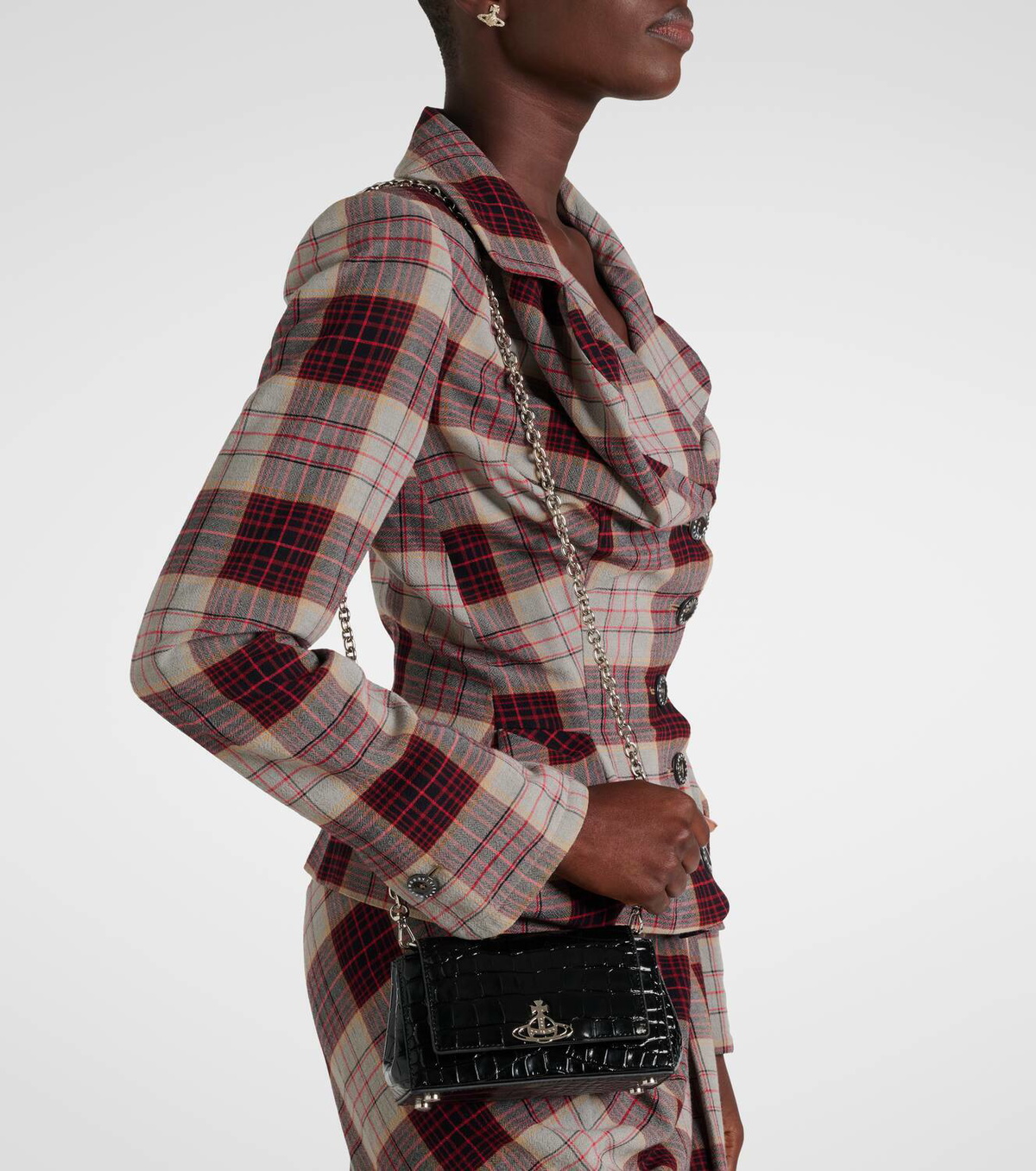 Vivienne Westwood Hazel Small croc-effect leather shoulder bag Vivienne Westwood