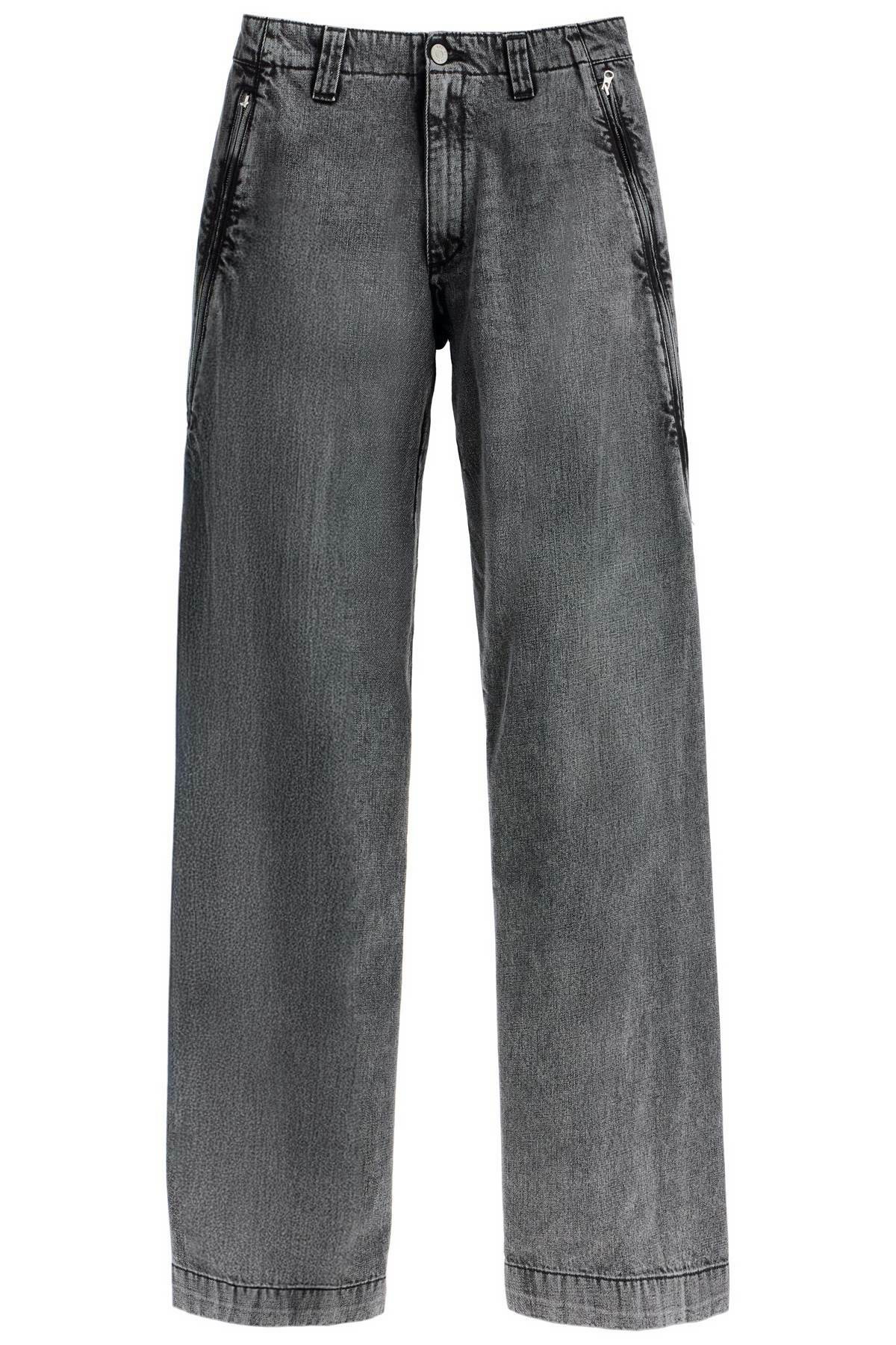 MM6 MAISON MARGIELA straight jeans with large pockets Black MM6 Maison ...