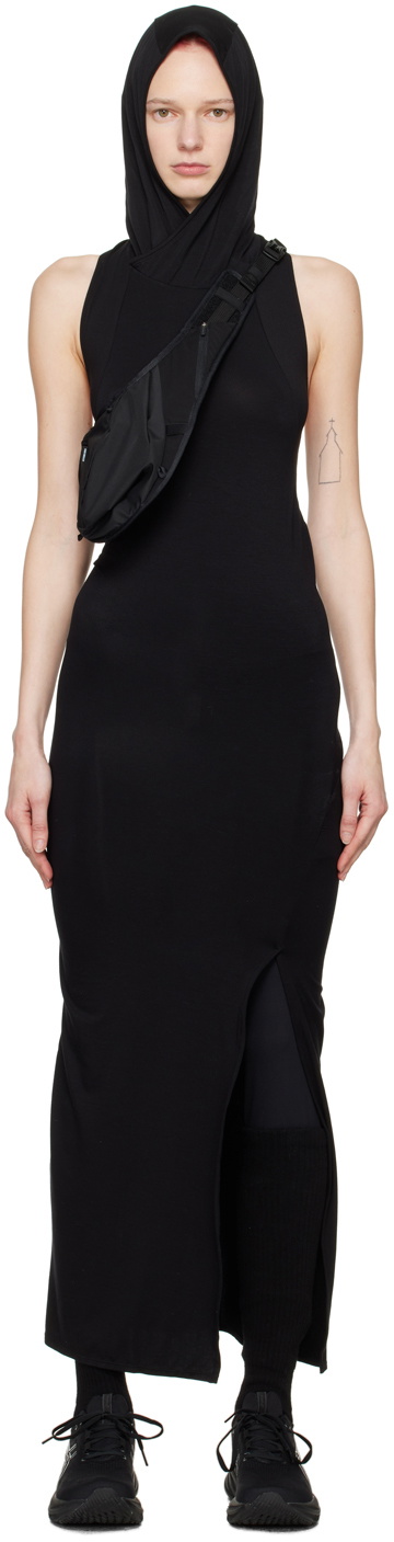 POST ARCHIVE FACTION (PAF) Black 6.0 Hooded Midi Dress Post Archive Faction