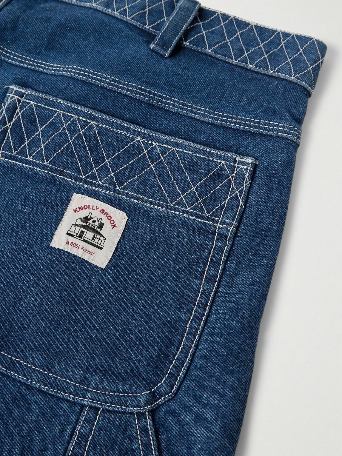 BODE - Knolly Brook Straight-Leg Embroidered Jeans - Blue Bode