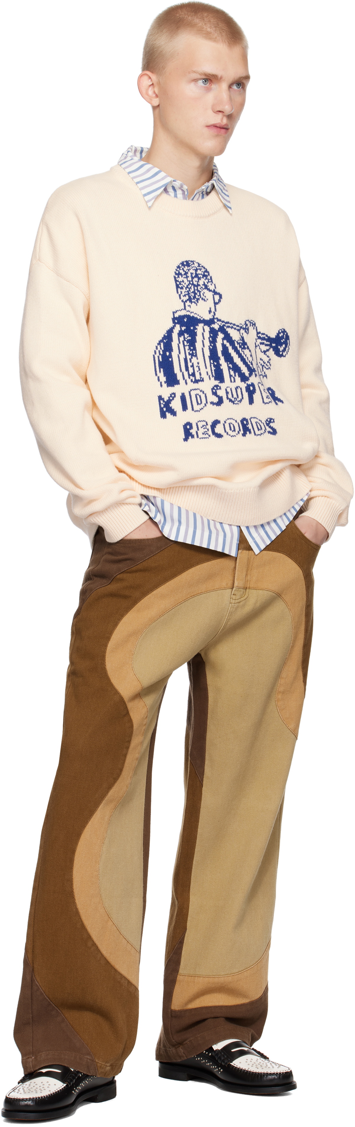 KidSuper Beige 'KidSuper Records' Sweater KidSuper