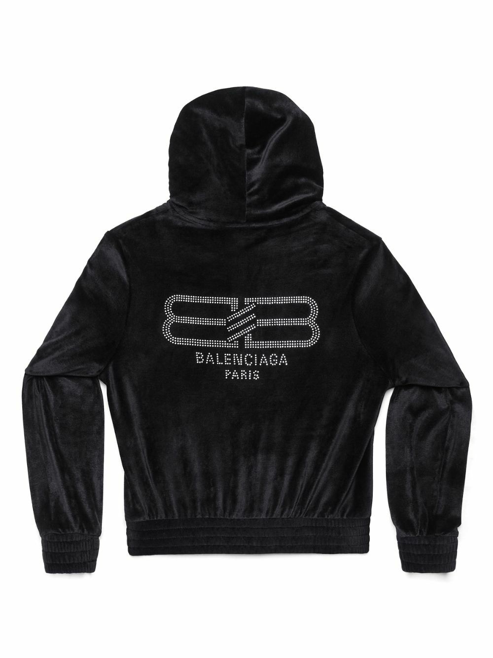 BALENCIAGA - Velvet Zip-up Hoodie Balenciaga