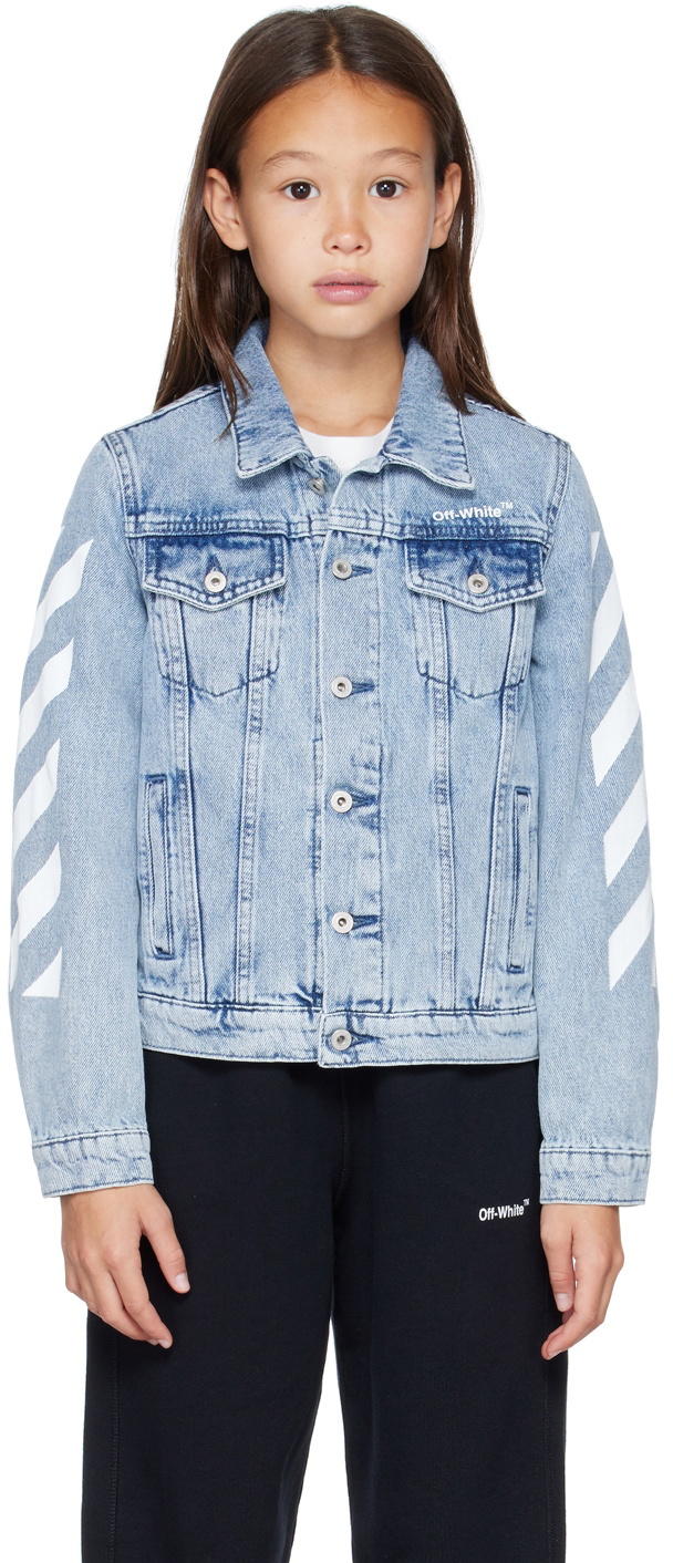 Off-White Kids Blue Arrow Denim Jacket Off-White
