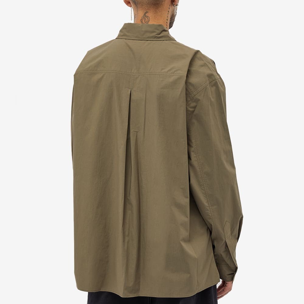 Margaret Howell Men's Inverted Pocket Shirt in Army Green Margaret Howell