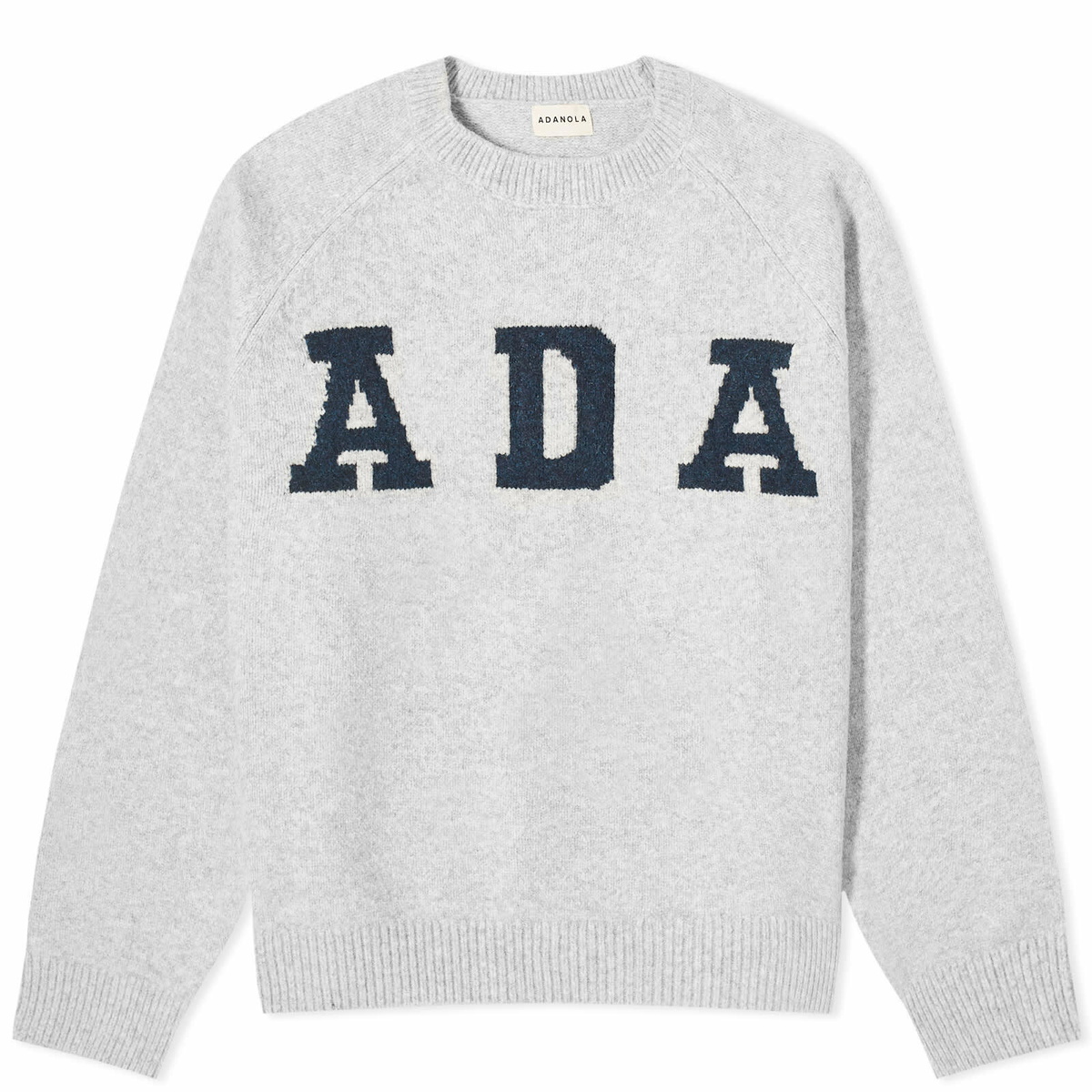 Adanola Women's ADA Oversize Knit Sweater in Light Grey Melange/Navy ...