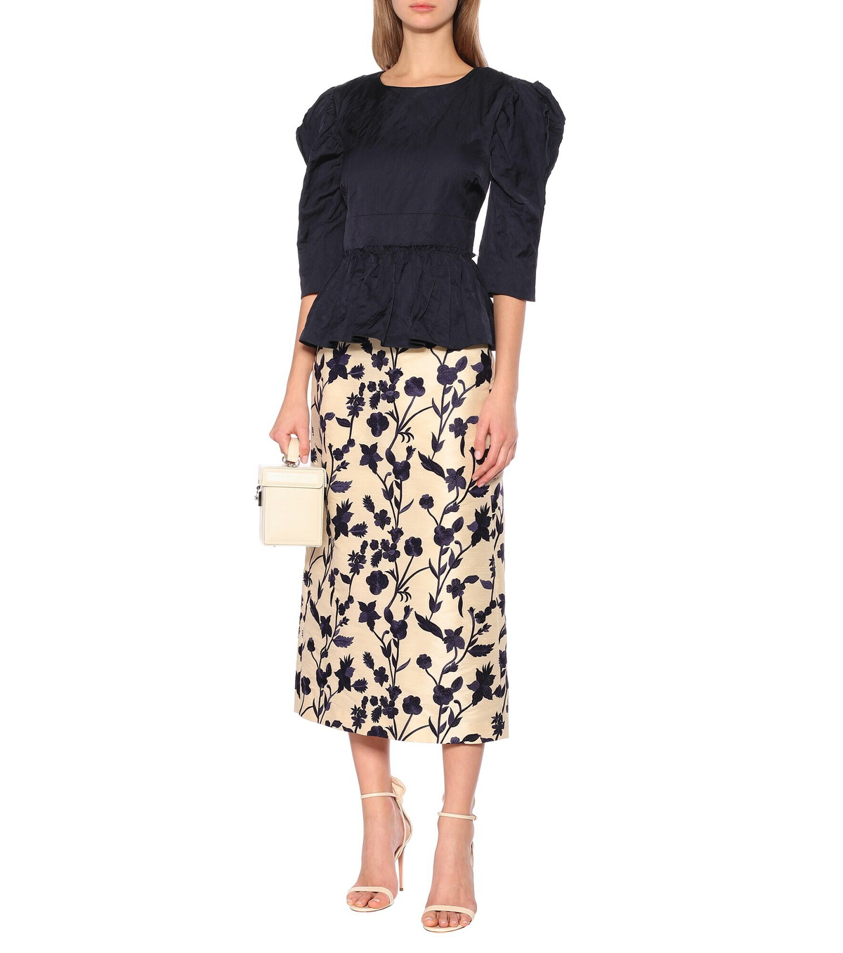 Brock Collection - Qualita jacquard peplum top Brock Collection