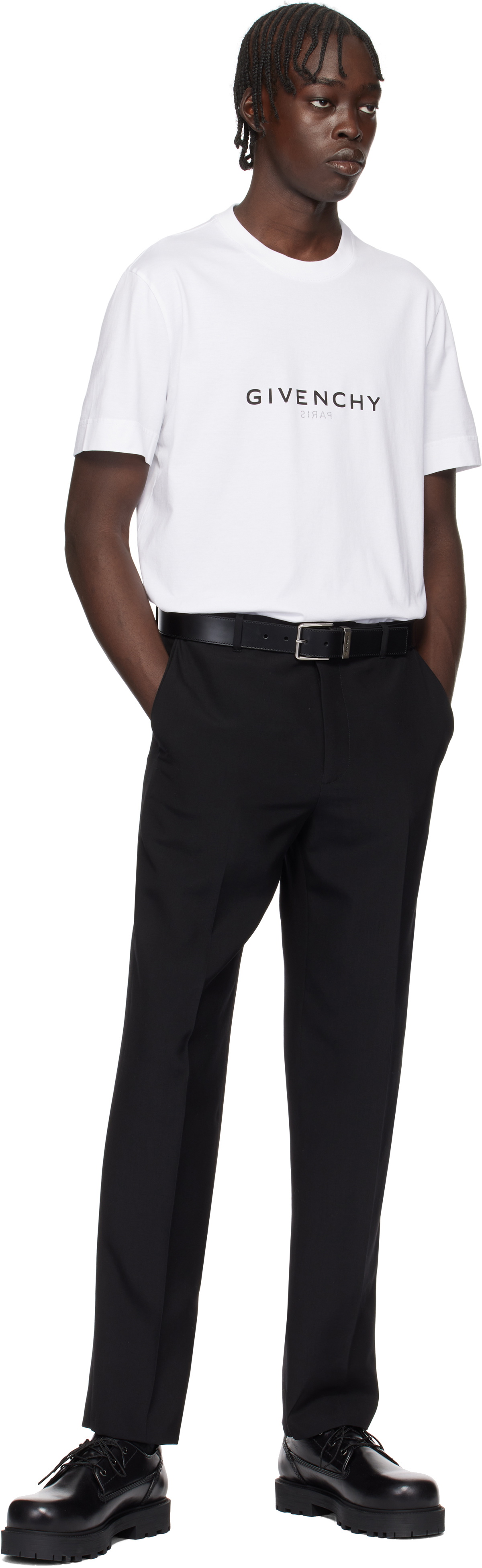 Givenchy White 'GIVENCHY' Archetype Slim Fit T-shirt Givenchy