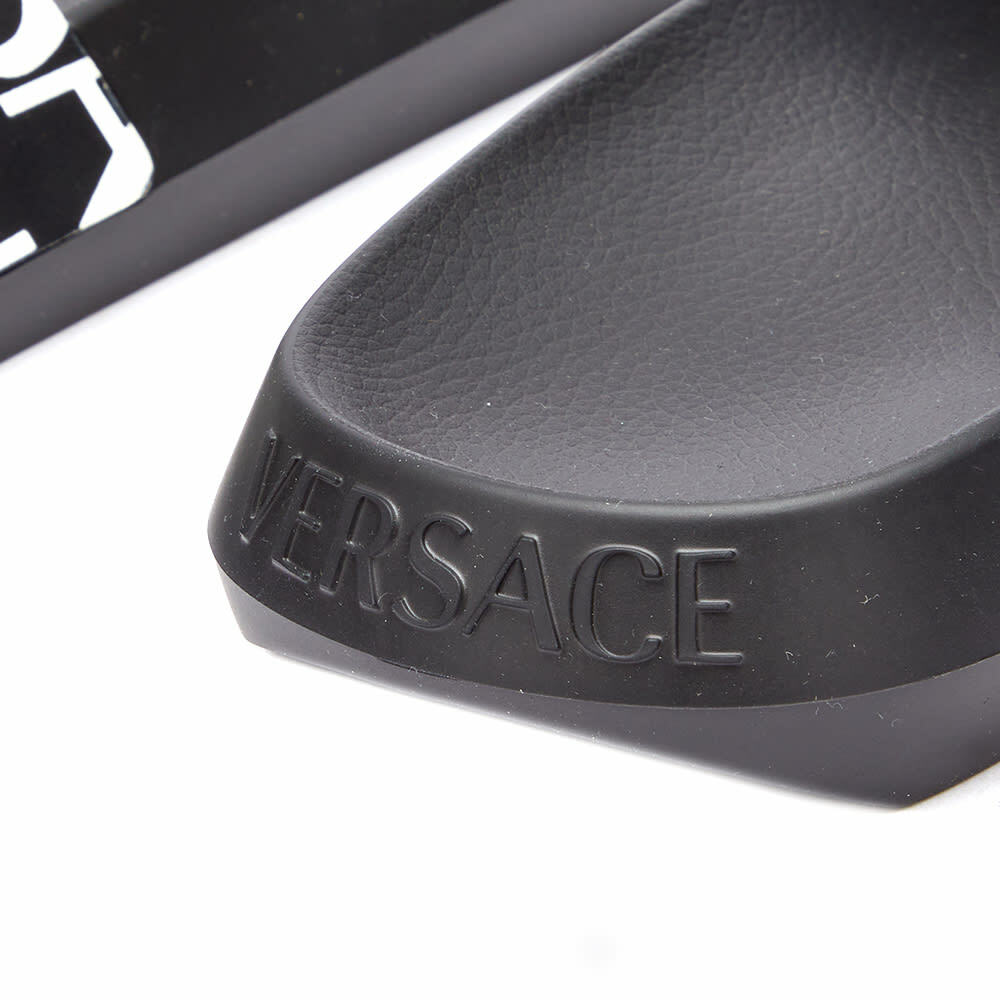 Versace Women's Logo Slide in Black Versace