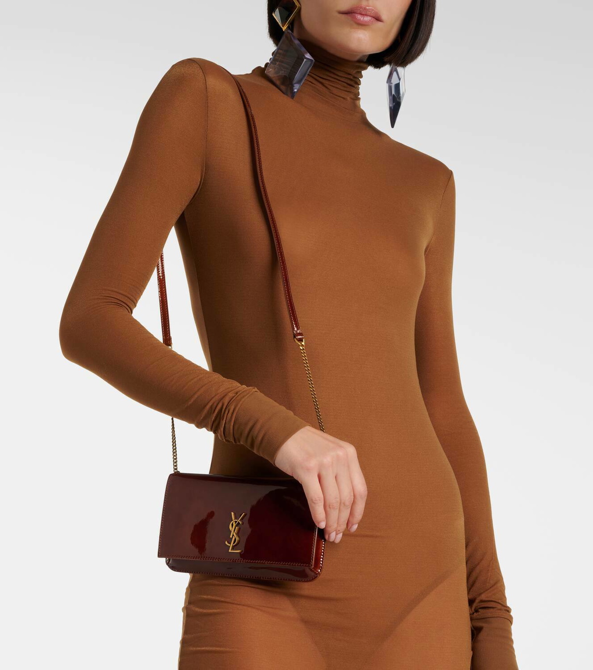 Saint Laurent Cassandre patent leather phone case Saint Laurent