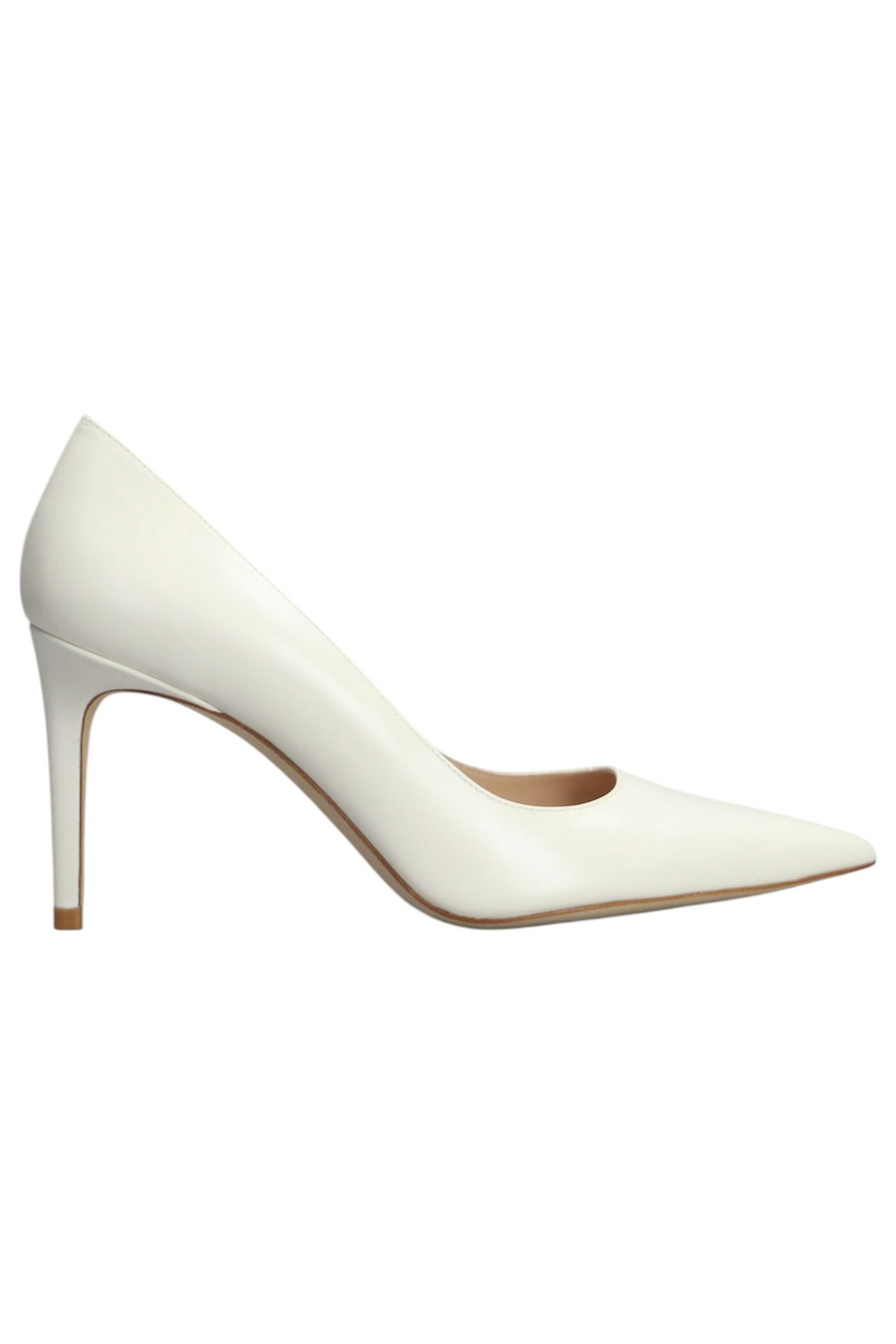 Stuart Weitzman Stuart Power 85 Pumps In White Leather Stuart Weitzman