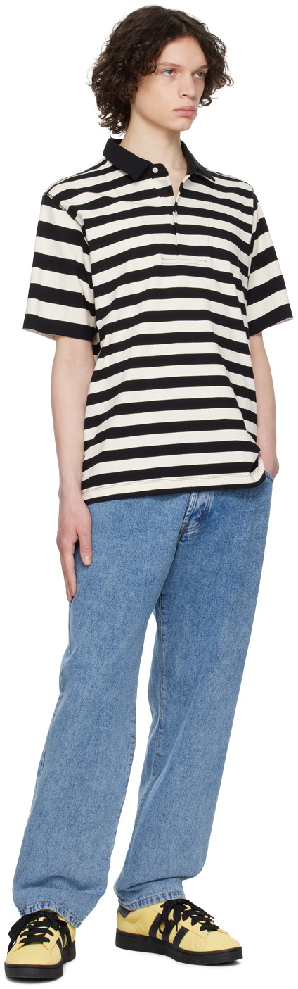 Pop Trading Company Black & Off-White Italo Polo Pop Trading Company