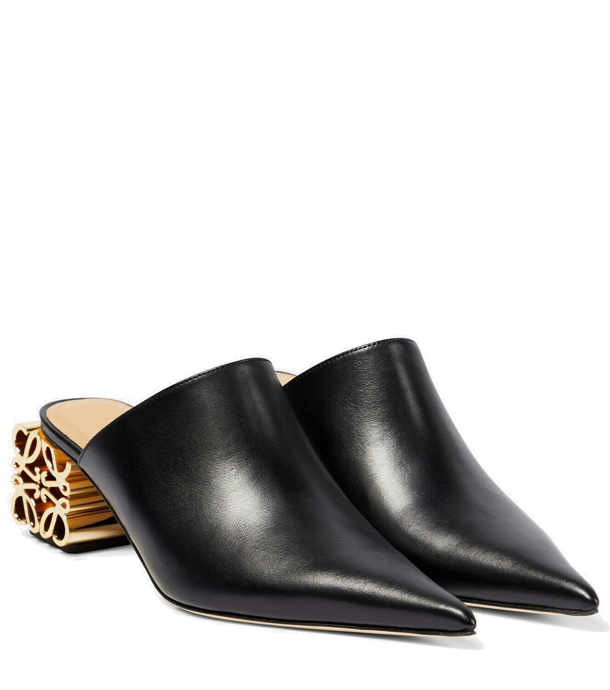 Loewe - Embellished leather mules Loewe