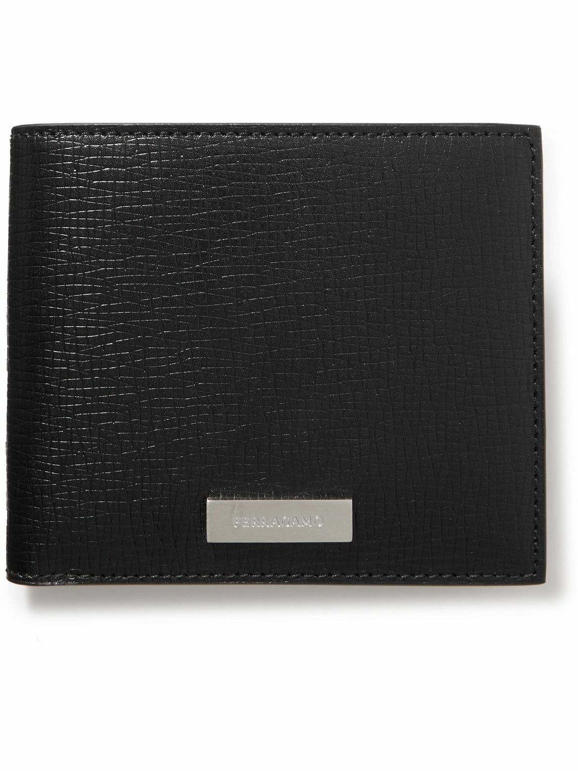 FERRAGAMO - Logo-Embellished Textured-Leather Billfold Wallet Salvatore ...