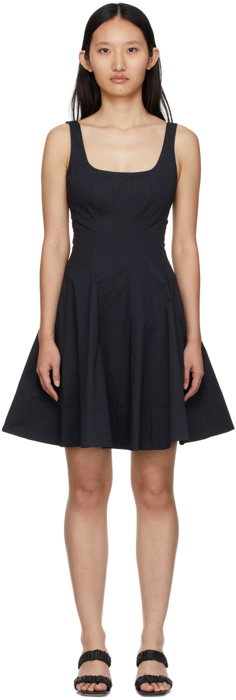 Staud Black Mini Wells Dress Staud