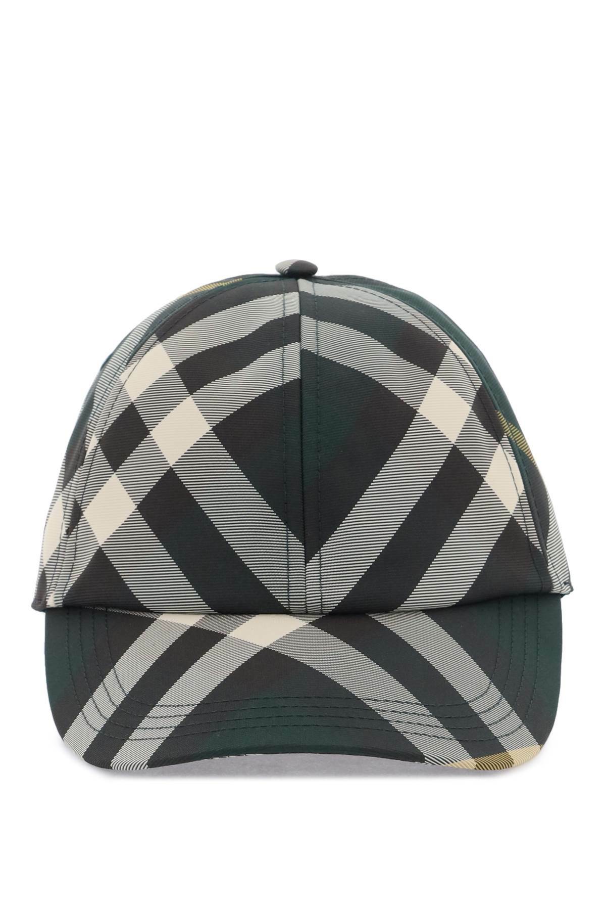 BURBERRY check baseball cap Green Burberry
