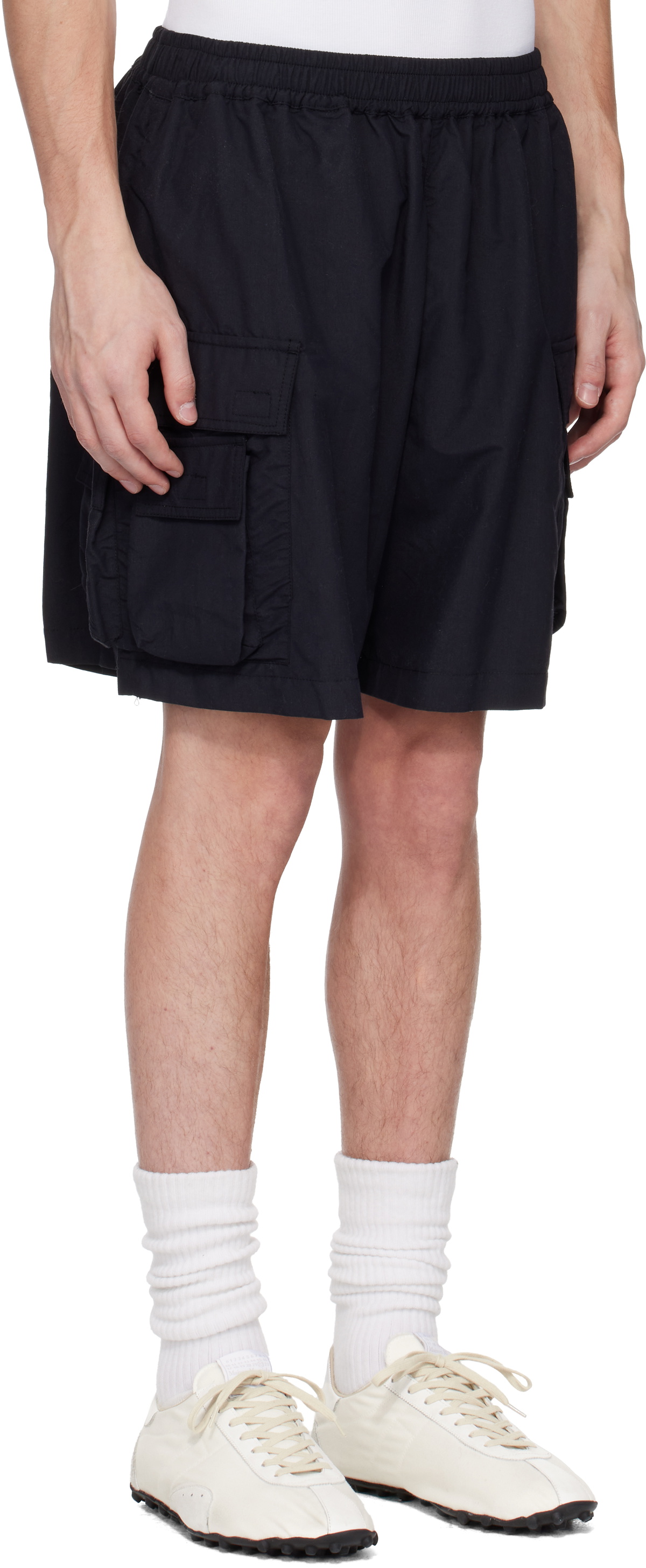 ABRA Black Mini Cargo Shorts ABRA